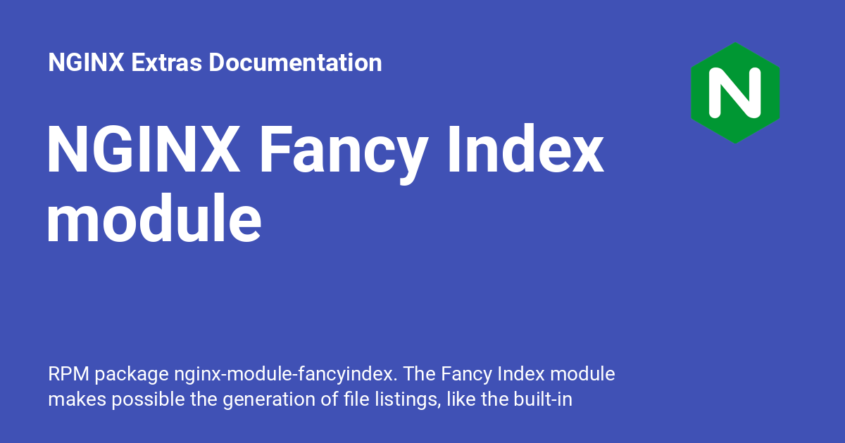 Nginx Fancy Index Module Nginx Extras Documentation