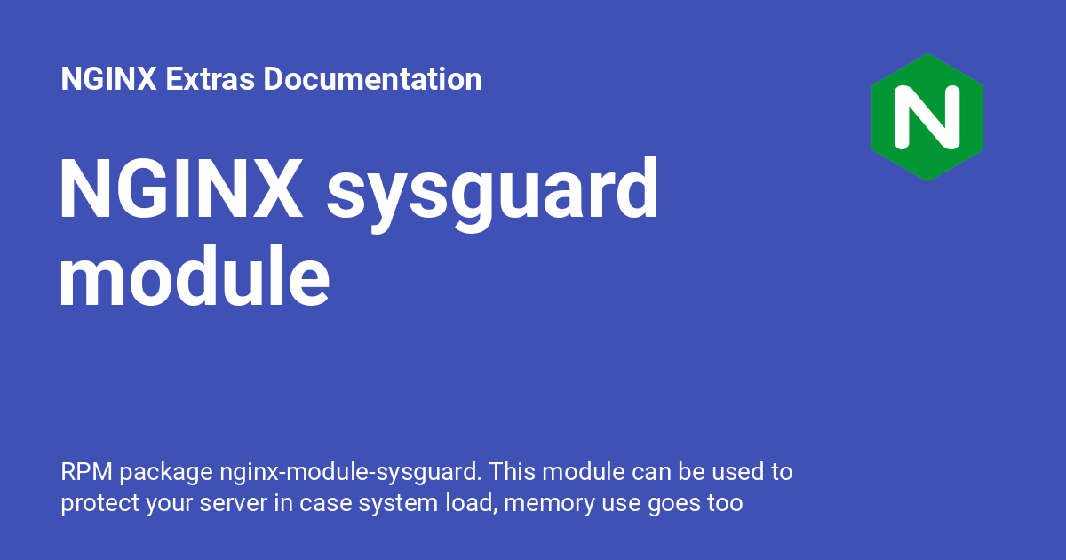 NGINX sysguard module - NGINX Extras Documentation